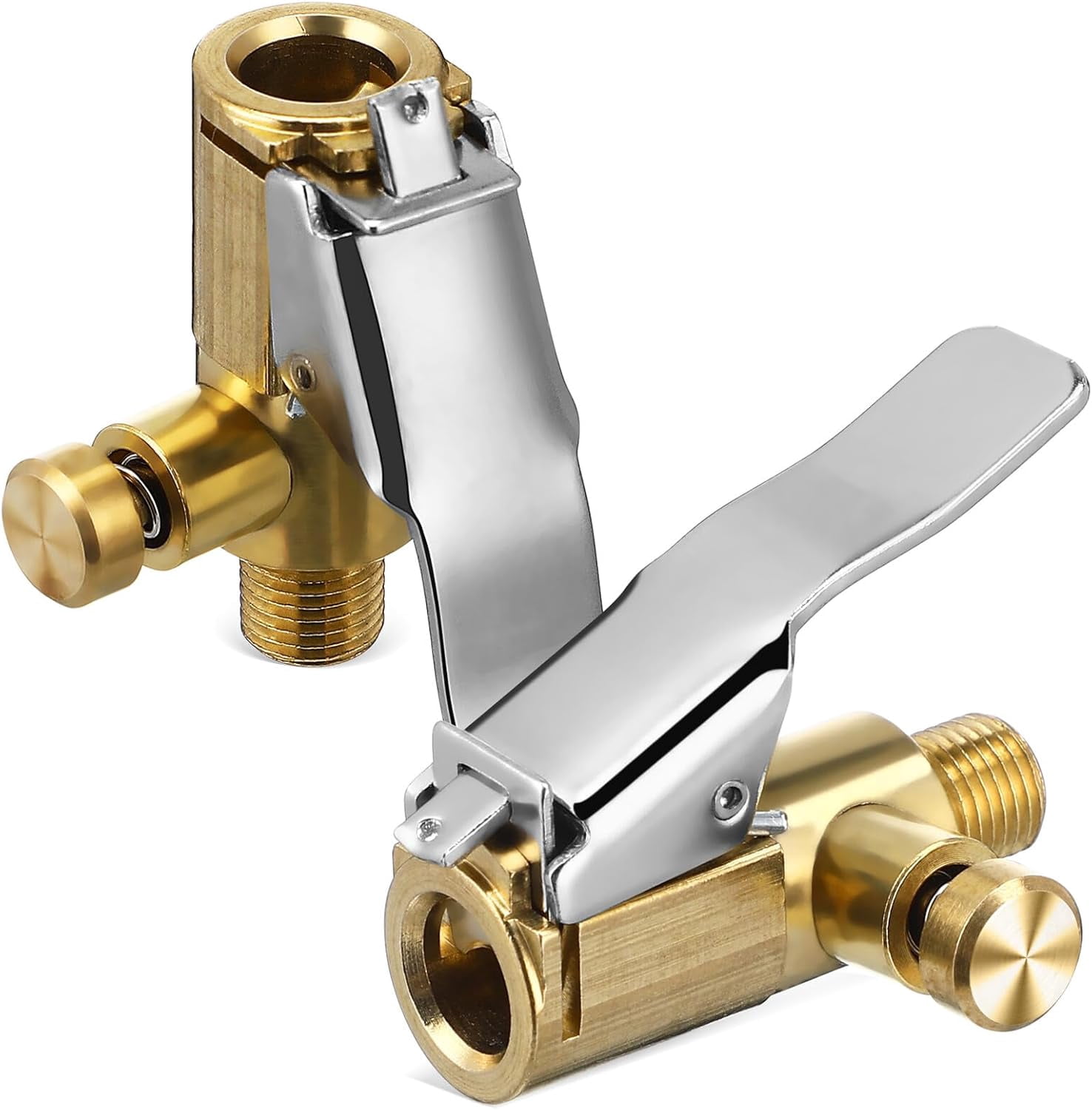 2PCS Air Chucks for Tires, Locking Air Chuck, Heavy Duty Brass Lock On ...
