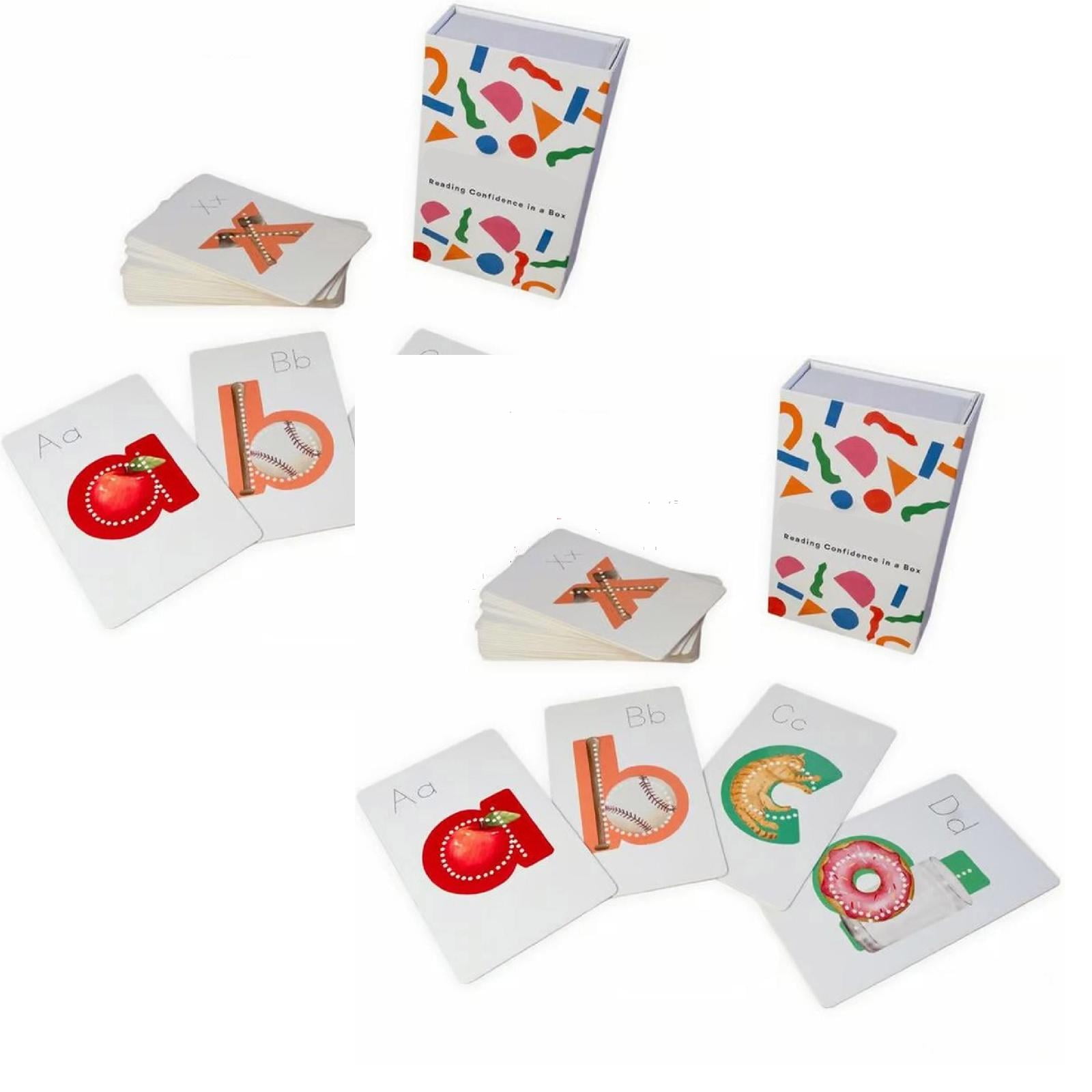 2PCS Alphabet Learning Flash Cards Lit Letters Early Reading ...