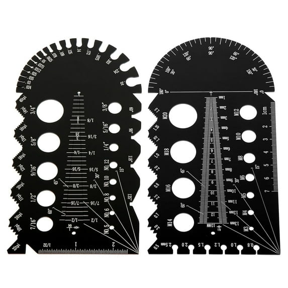 2PCS Aluminum Alloy Metric/Imperial Nut and Bolt Thread Checker Bolt ...