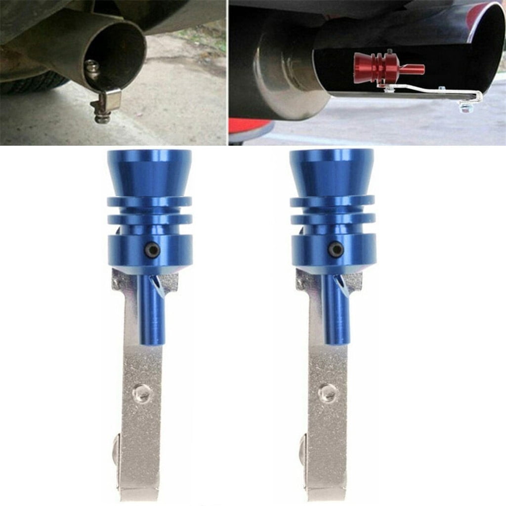 2PCS Aluminum Alloy Universal Turbo Whistle,Turbo Sound Exhaust Muffler ...