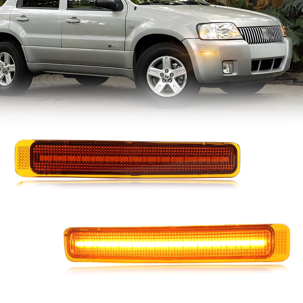 2PCS Amber Lens Front Corner Side Marker Light Fender Light Turn Signal ...