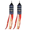 2PCS American Flag Weathervane with LED String Lights, 4th of July ...