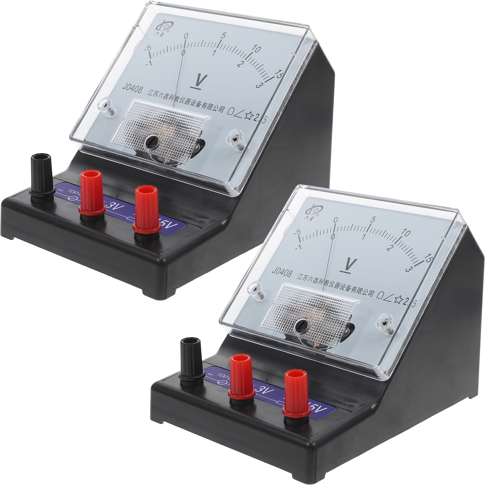 2PCS Analog Ammeter Voltmeter Volt Voltage Meter Amp Gauge Current ...