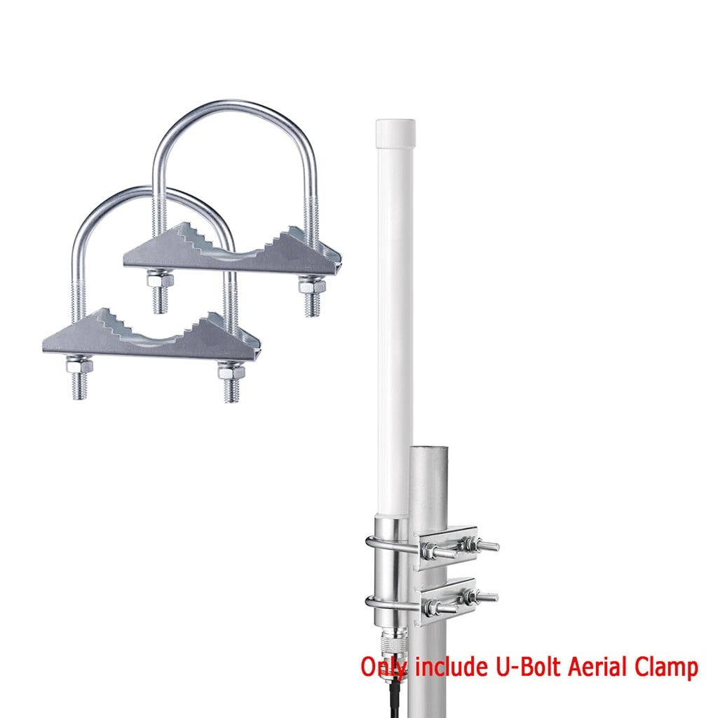 2PCS Antenna Mast Clamp Cross-Over Bracket Kit with U Bolts for 1"-2 ...