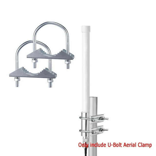2PCS Antenna Mast Clamp Cross-Over Bracket Kit with U Bolts for 1"-2 ...