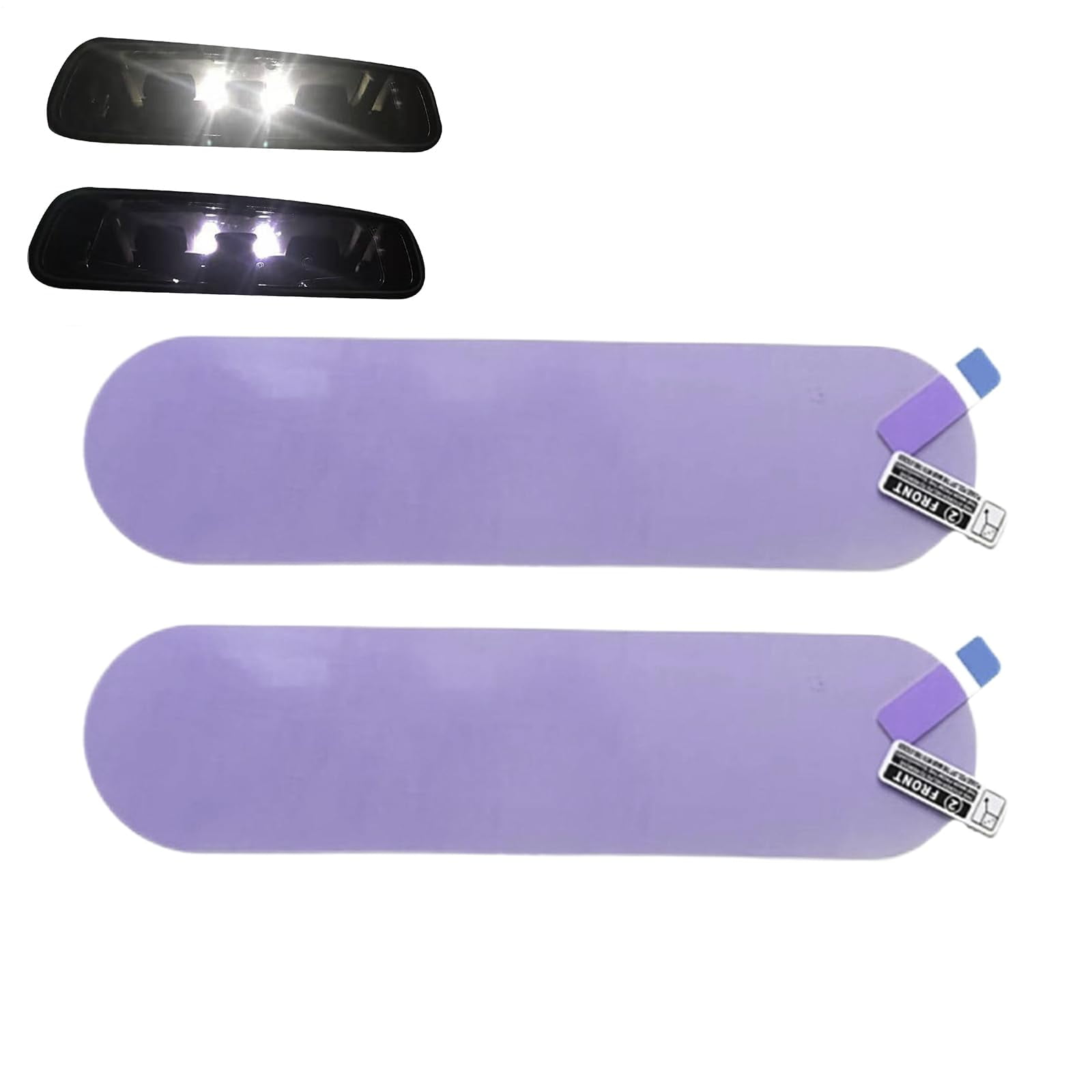 2PCS Anti Glare Film For Car Rearview Mirror, Interior Rearview Mirror ...