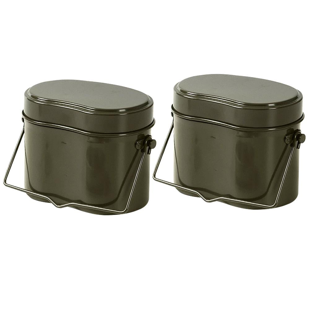 2PCS Army Green German lunch box outdoor multi-function lunch box ...