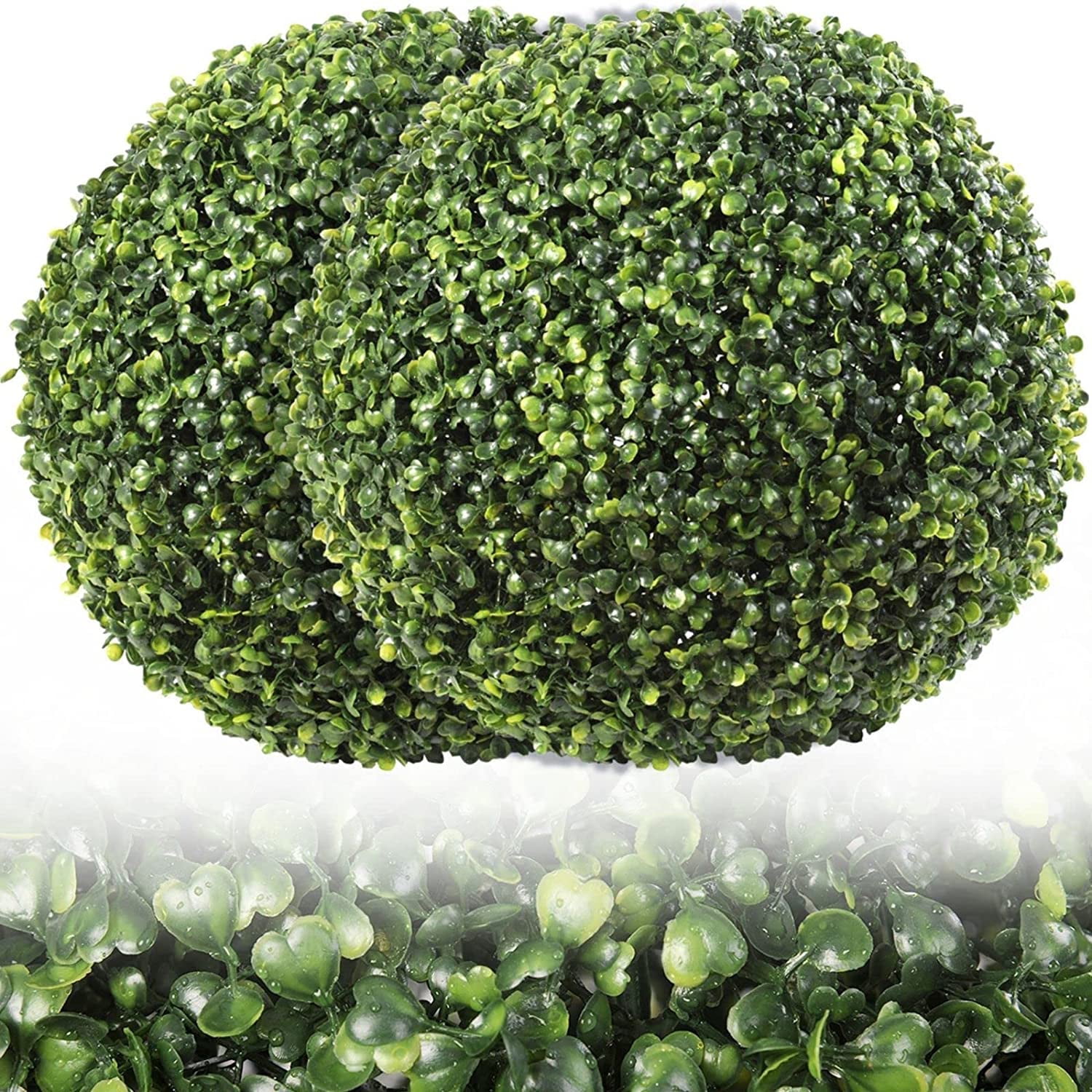 Walmart 2PCS UV Resistant Artificial Boxwood Topiary Ball - Indoor ...
