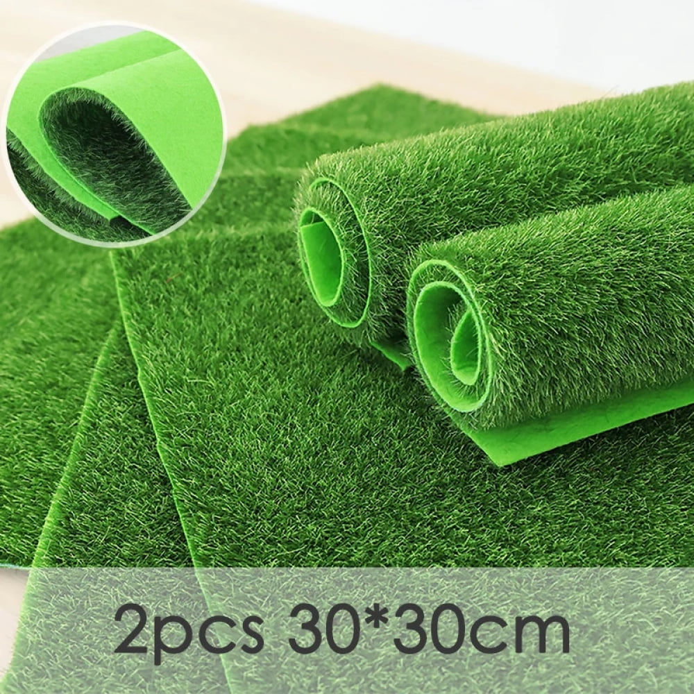 2PCS Artificial Grass Outdoor Gardening Turf Lawn Synthetic Fake Grass ...