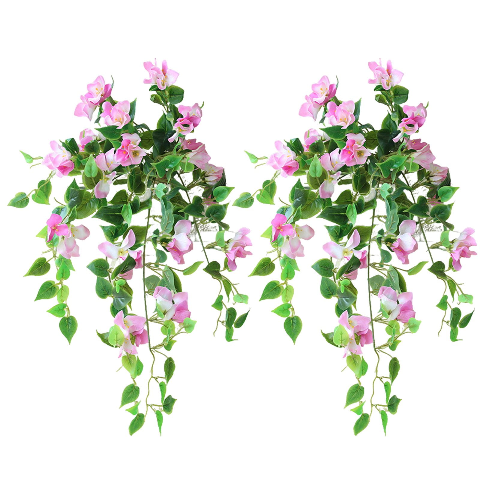 2PCS Artificial Hanging Flower 3.3Ft Fake Garland for Home Room Garden ...