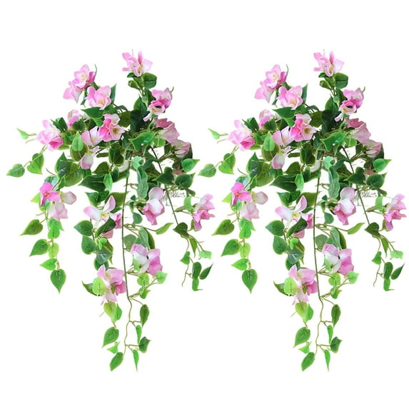 2PCS Artificial Hanging Flower 3.3Ft Fake Garland for Home Room Garden ...