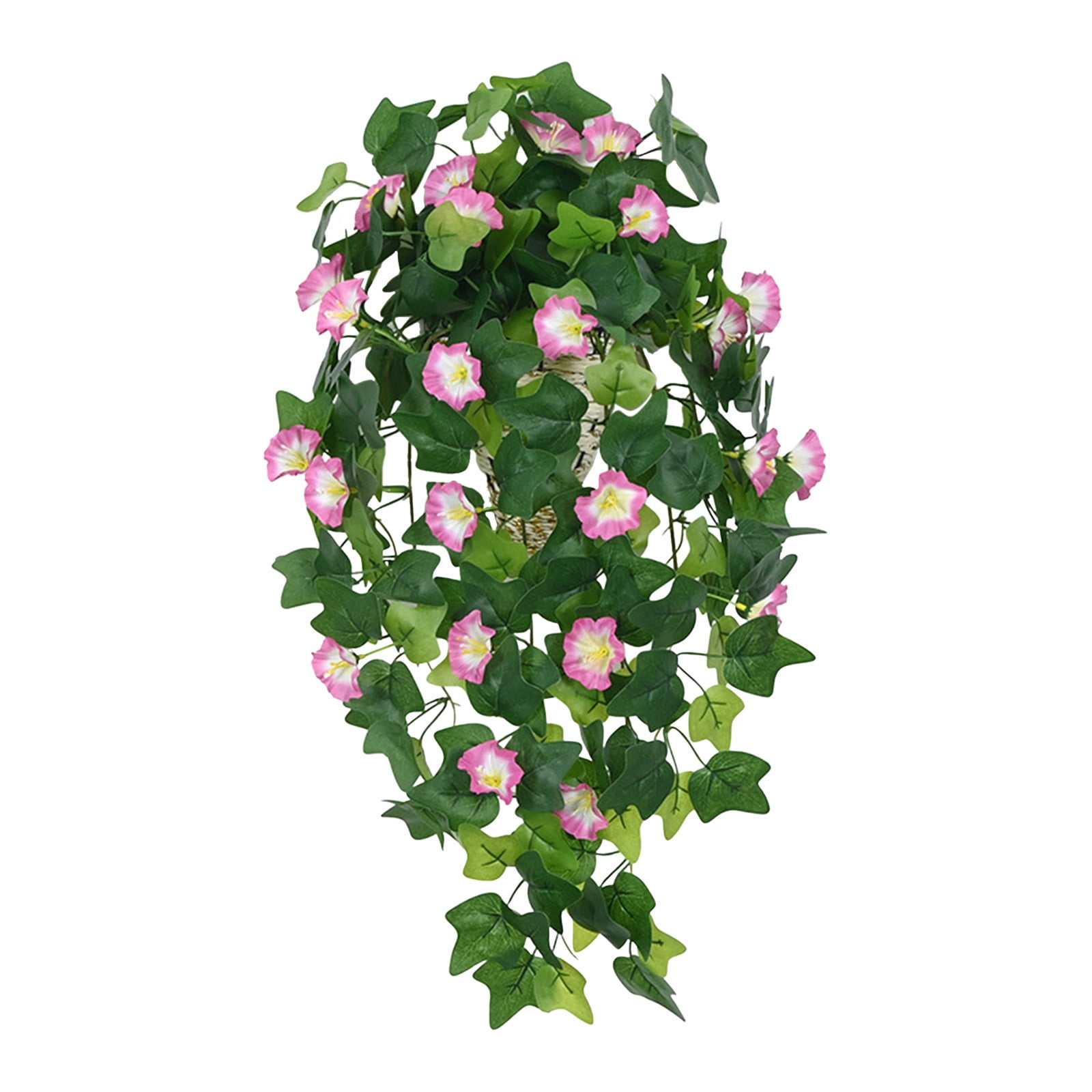 2PCS Artificial Hanging Flowers, UV Resistant Fake Plastic Faux Hanging ...