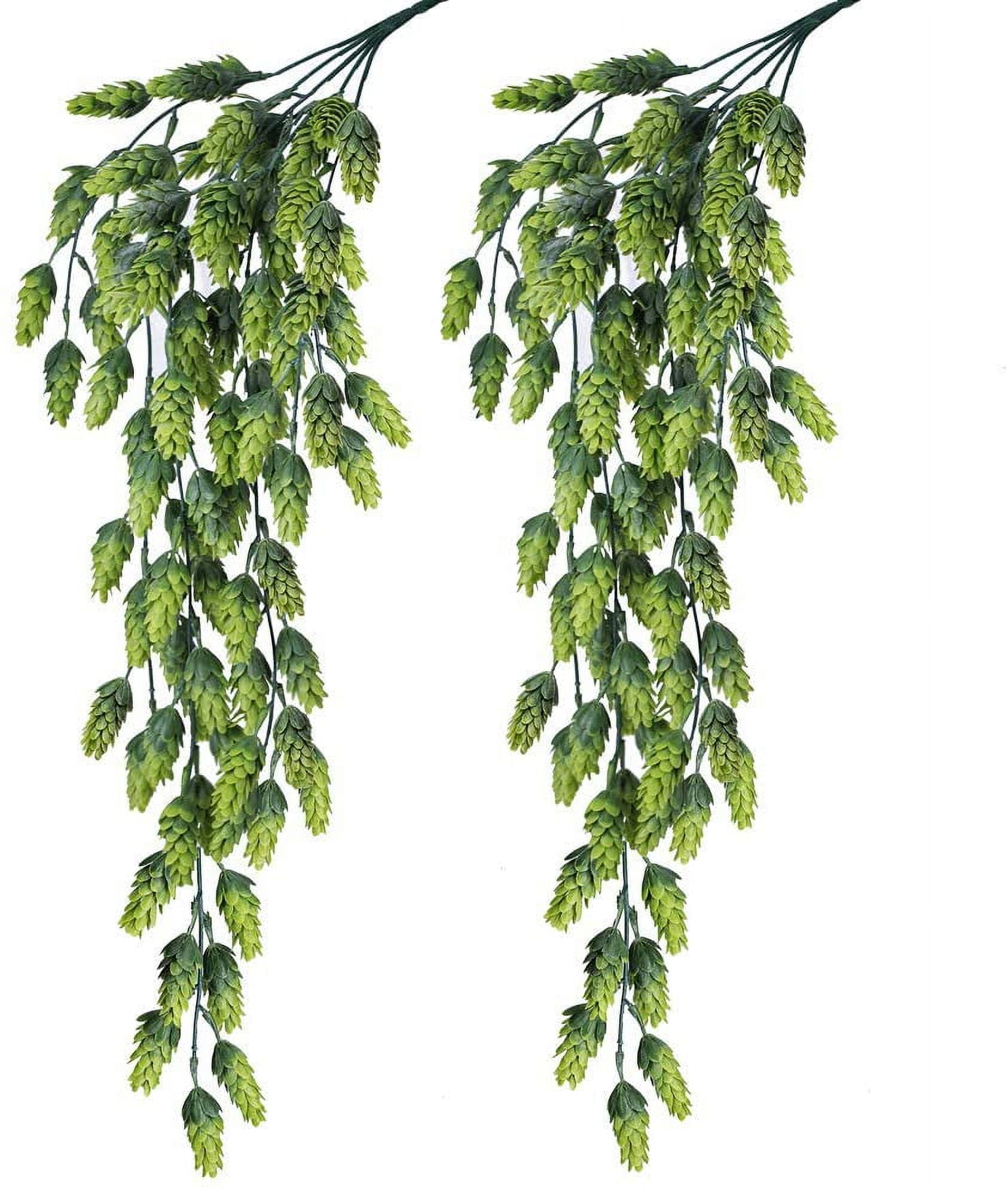 2PCS Artificial Hops Flower Vines Garland Plant Fake Hanging Plants ...