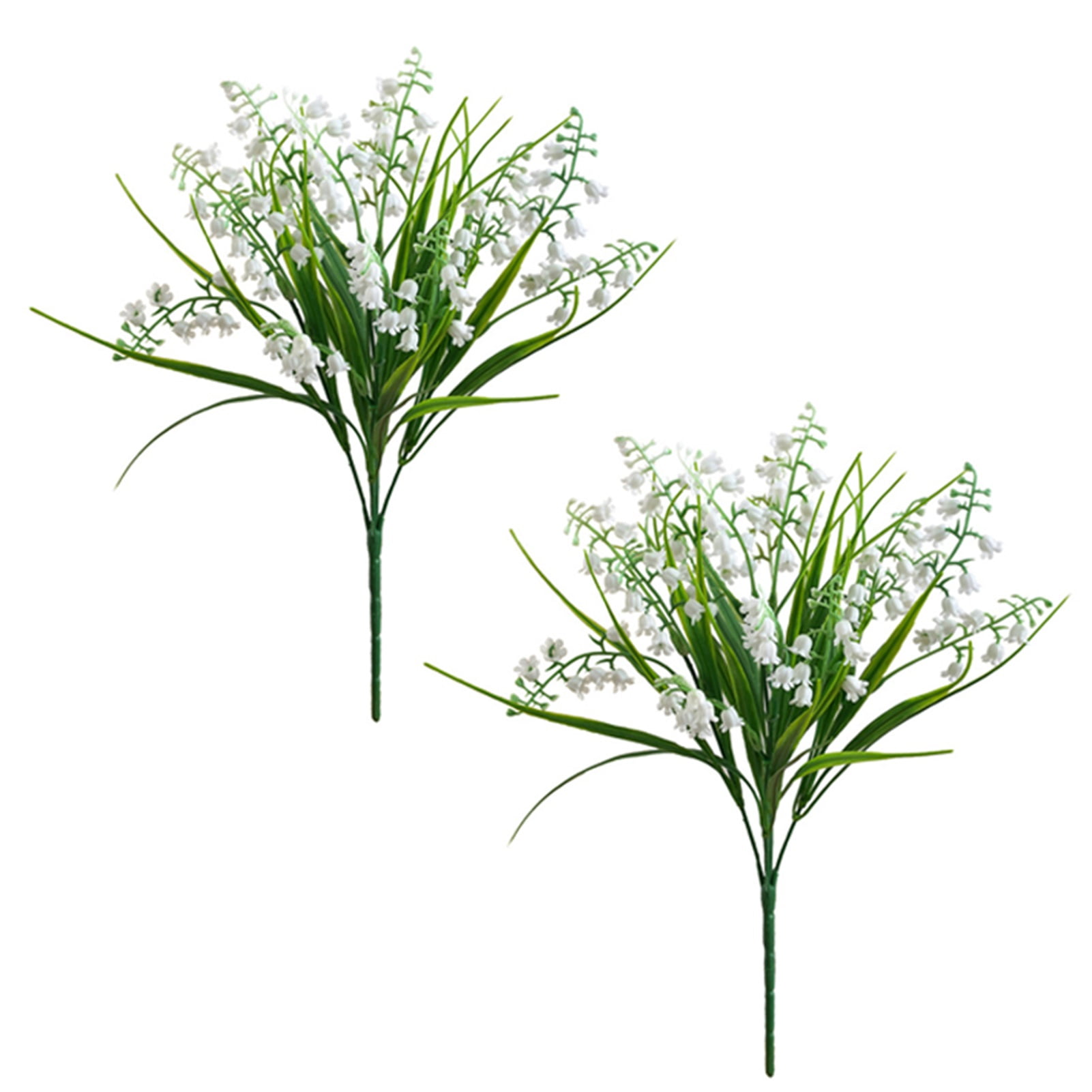 2PCS Artificial Lily of The Valley Stems Convallaria Majalis Flower for ...