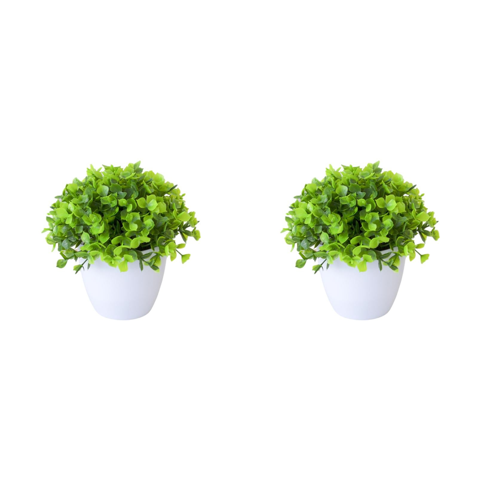 2PCS Artificial Potted Plants Small Faux Greenery,Realistic Mini Fake ...