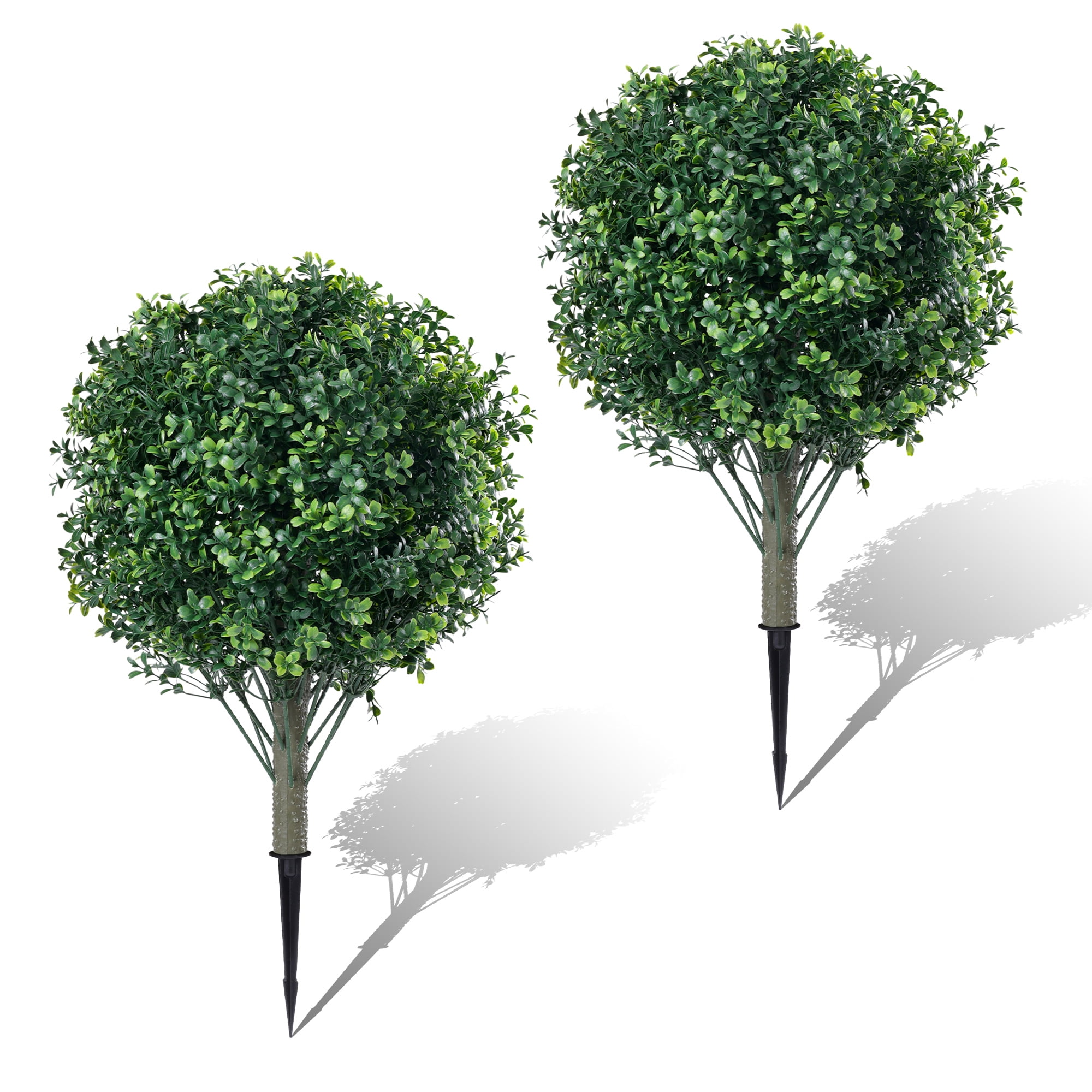 2PCS Artificial Topiary Tree with Eucalyptus UV Resistant 25.9 ...