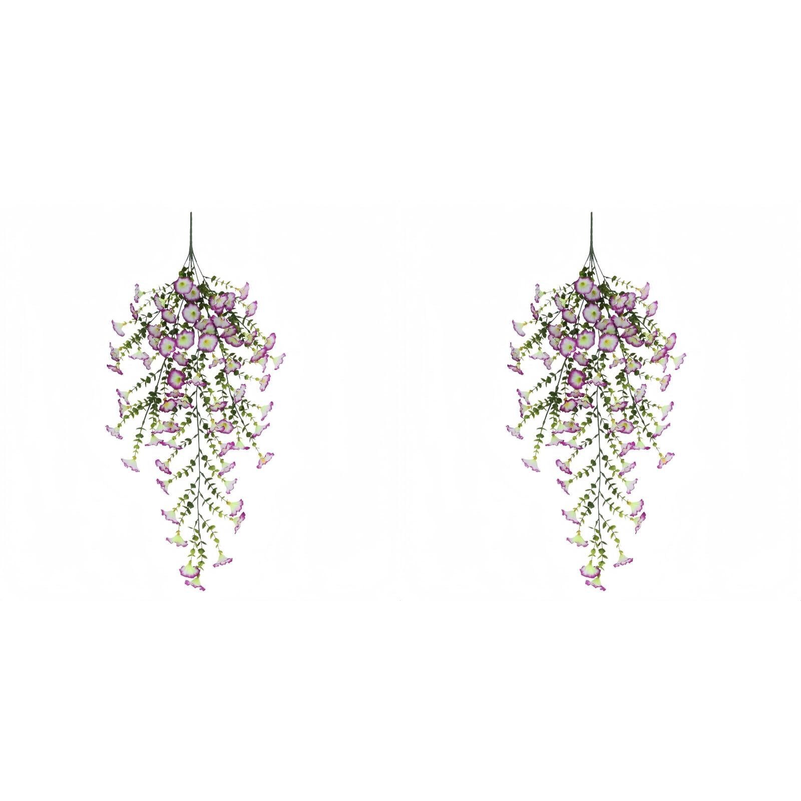 2PCS Artificial Trailing Vine Flowers for Outdoor Hanging Basket ...
