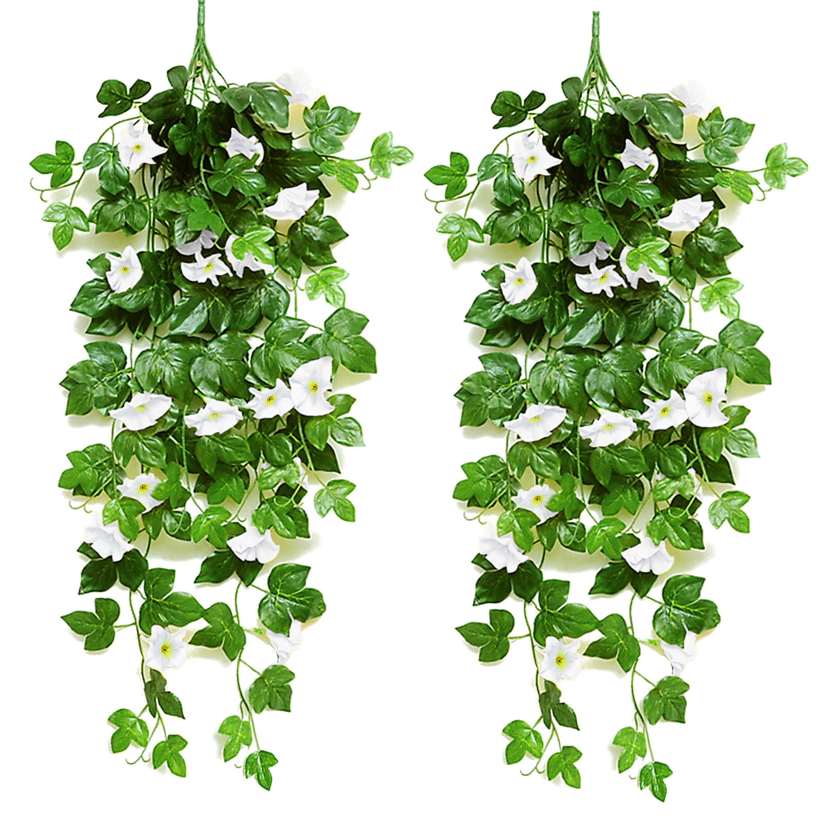 2PCS Artificial Vine Flowers Lifelike Trumpet Flower, Fuchsia Hanging ...