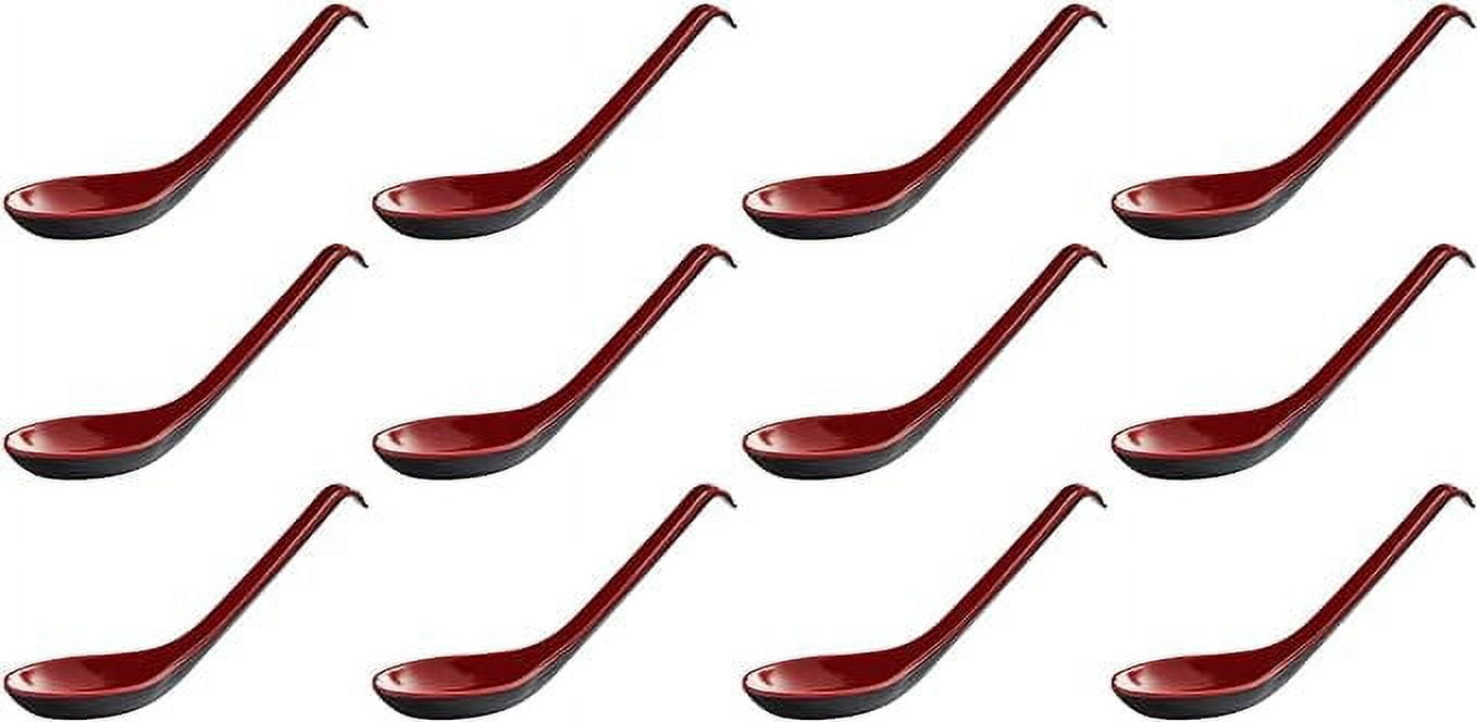 2PCS Asian Soup Spoons, Chinese Japanese Miso Ramen Wonton Dumpling Pho ...