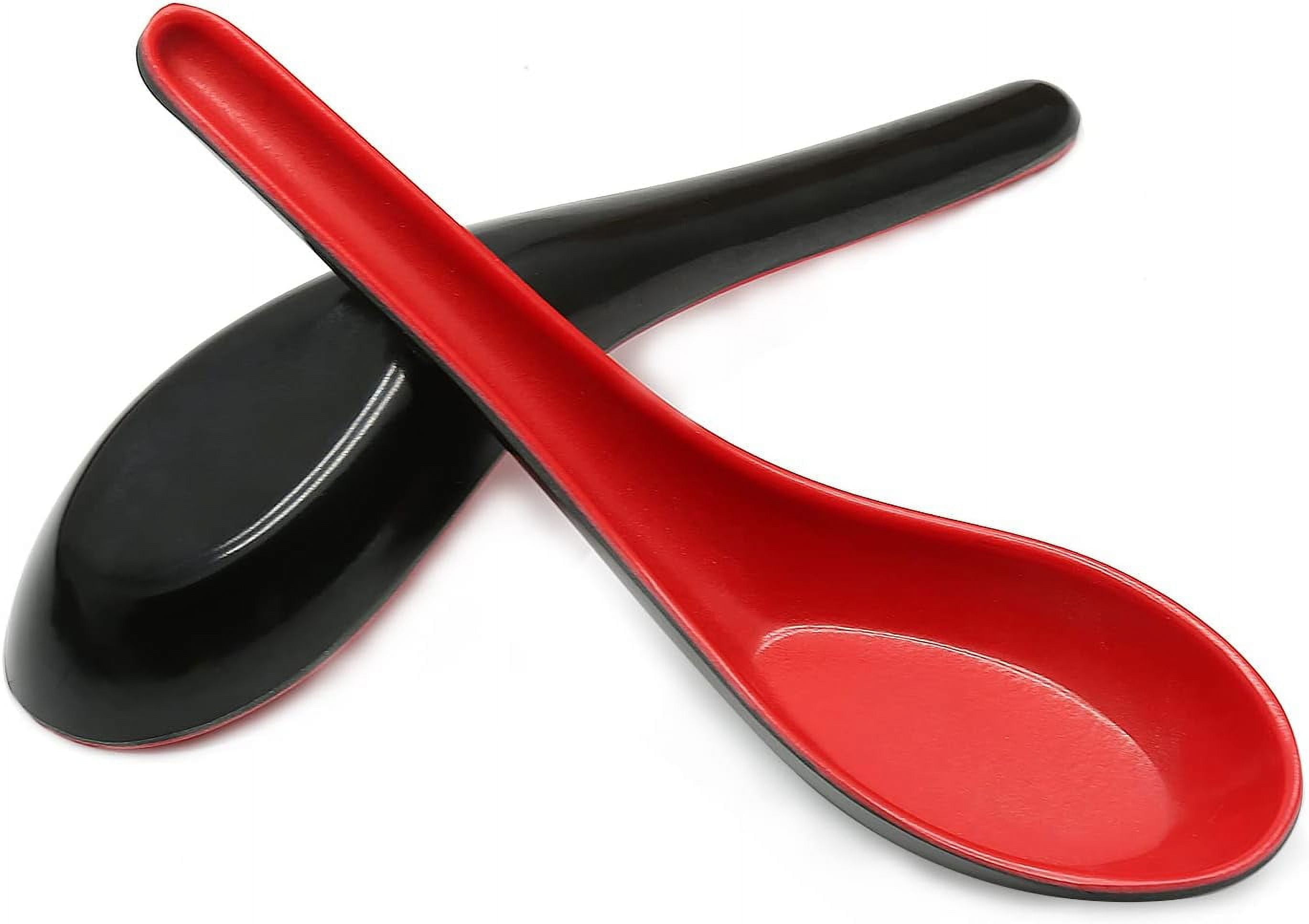 2PCS Asian Soup Spoons, Chinese Japanese Miso Ramen Wonton Dumpling Pho ...