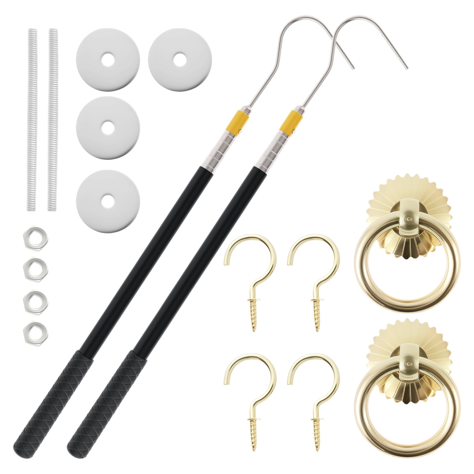 2PCS Attic Ladder Pull Down Hook Stainless Steel Attic Pull Down Hook ...