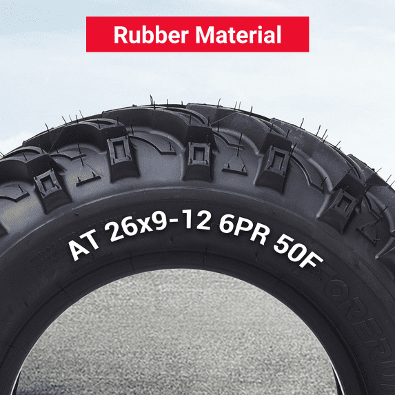 2PCS Atv Tires 26x9-12 6PR, All-Terrain Tires Puncture and Abrasion ...