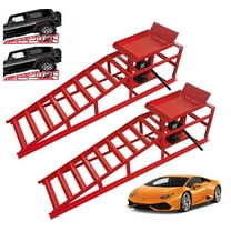 STARK USA Low Profile Car Lift Service Ramp, Single Hydraulic Repair ...