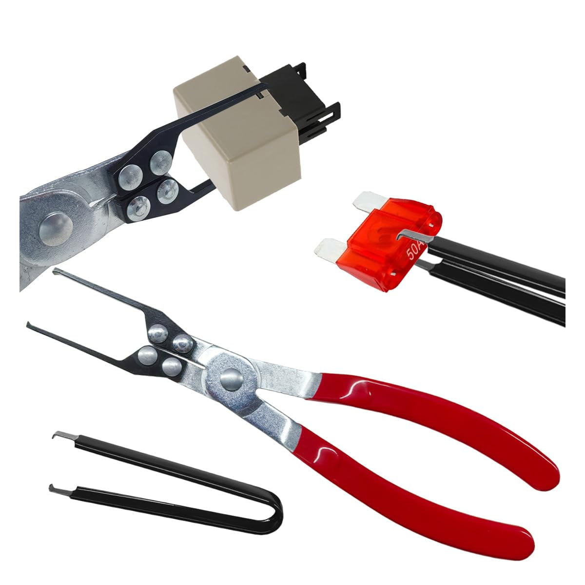 2PCS Automotive Fuse Removal Tool, Fuse Extraction Pliers, Metal Relay ...