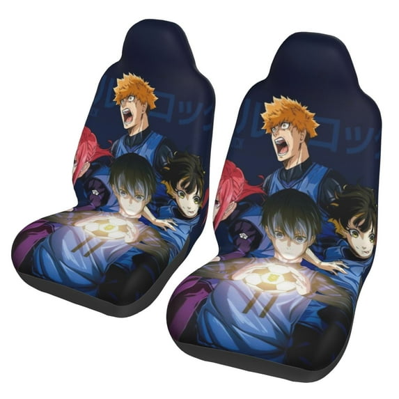 2PCS BLUE LOC-,K Car Seat Covers Auto Accessories Protectors Car Decor ...