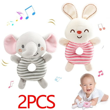 Baby Soft Rattle, Stuffed Animal Toys With Sound, Suitable for 3-12 ...