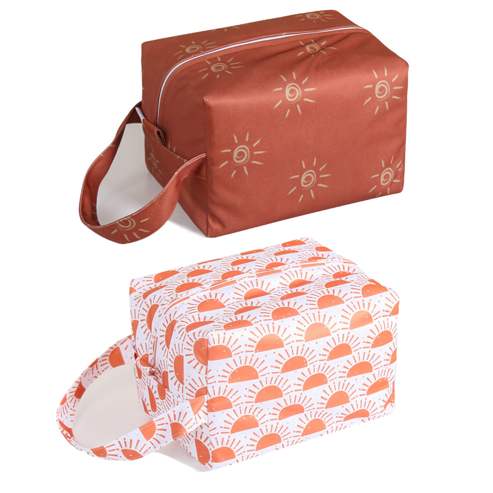 2PCS Baby Wet Dry Bag Cloth Diaper Organizer Bag Nappy Pouch Reusable ...