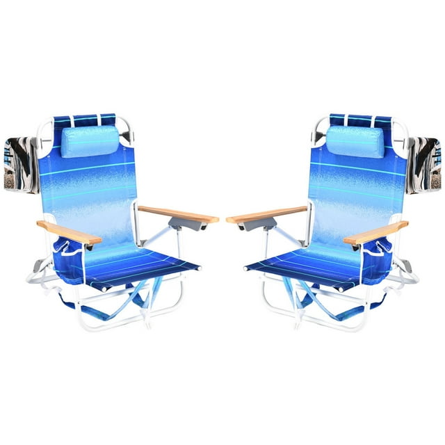 2PCS Backpack Beach Chairs for Adults Beach towel backpack beach chairs ...