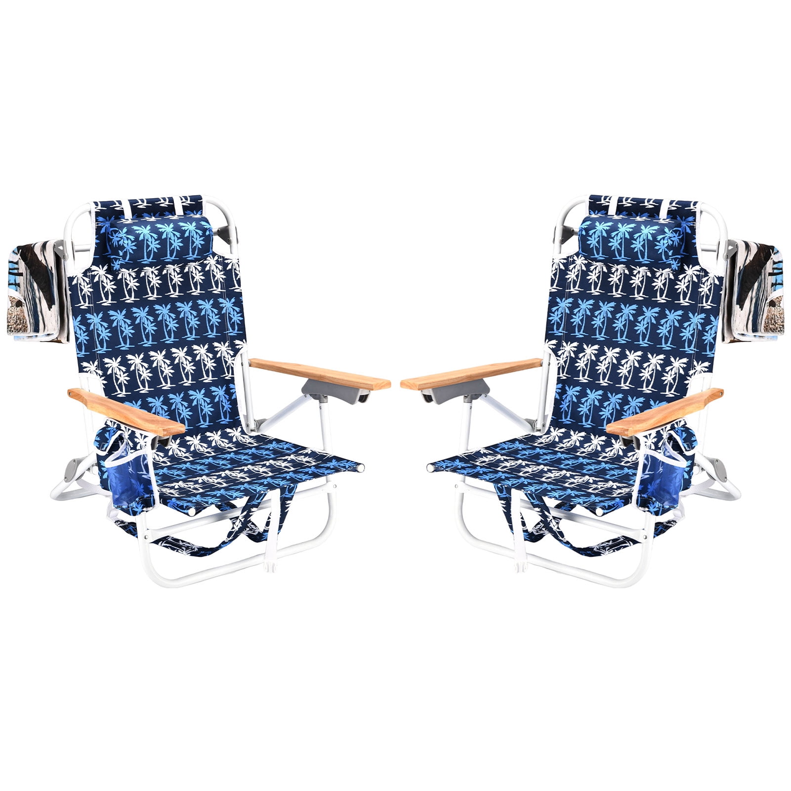 2PCS Backpack Beach Chairs for Adults Beach towel backpack beach chairs ...