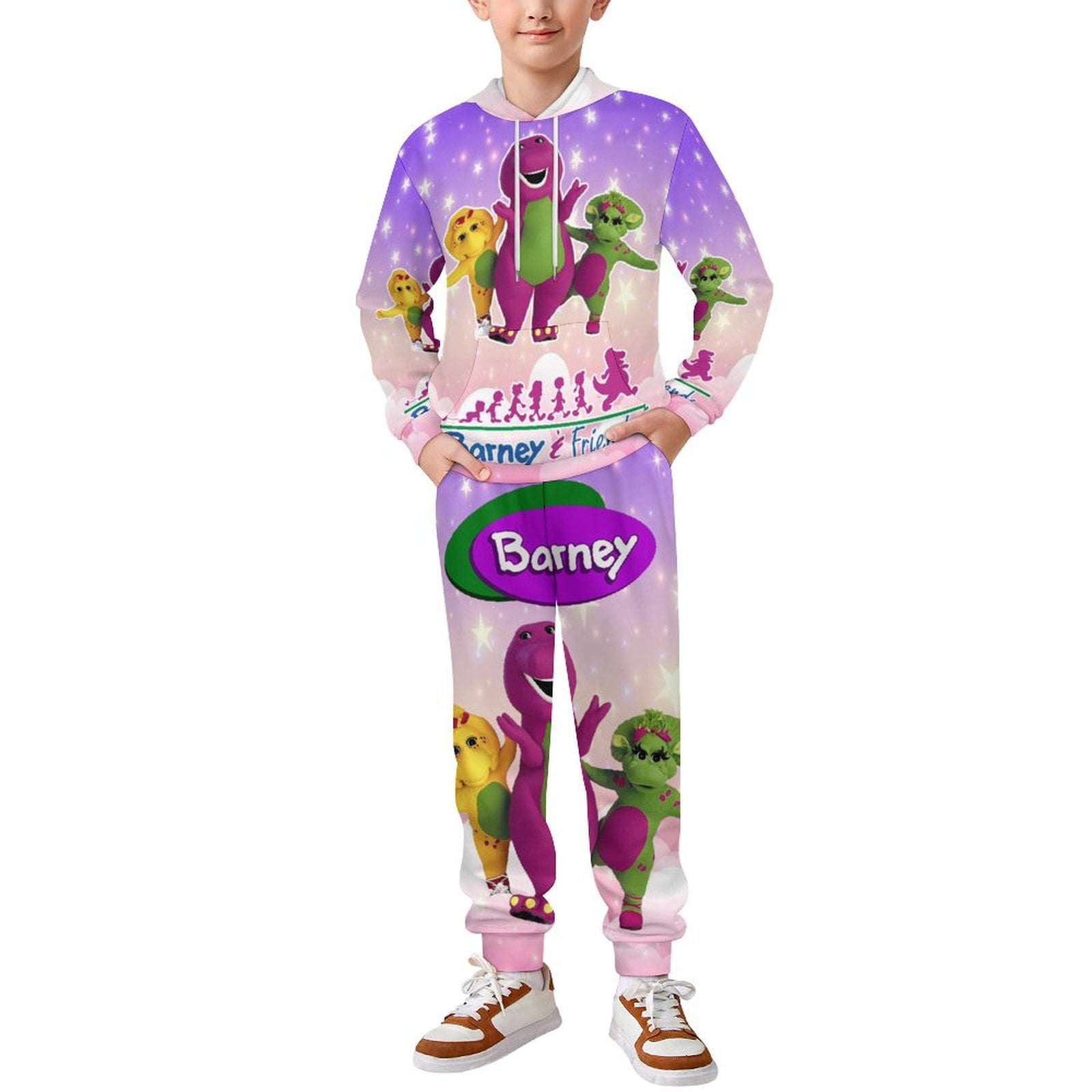 2PCS Barney Dinosaur Friends Barney Dinosaur Friends Tracksuit Outfit ...