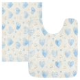 2PCS Bathroom Rug Set Non Slip Absorbent U-Shaped Toilet Mat ...