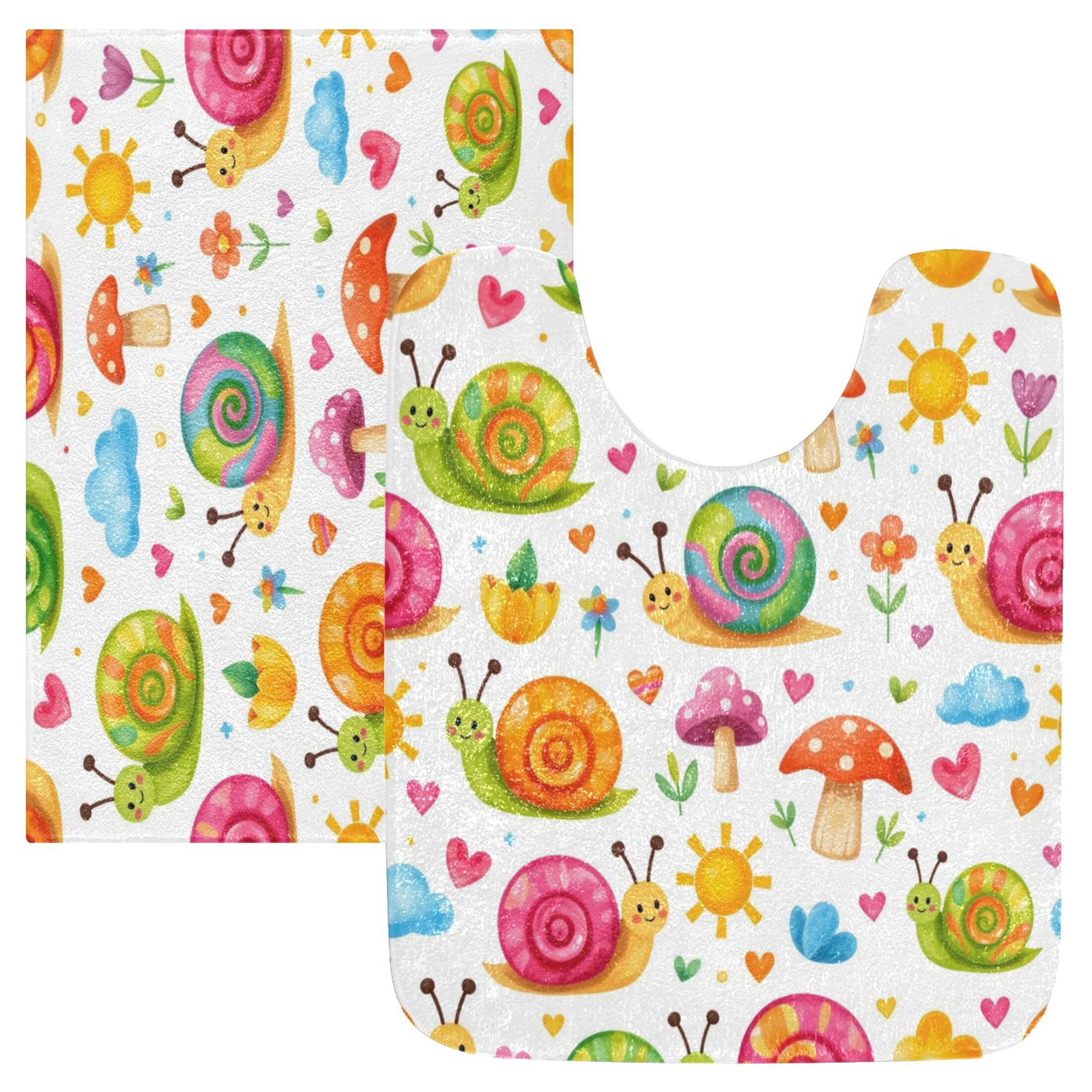2PCS Bathroom Rug Set Non Slip Absorbent U-Shaped Toilet Mat ...