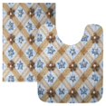 2PCS Bathroom Rug Set Non Slip Absorbent U-Shaped Toilet Mat ...