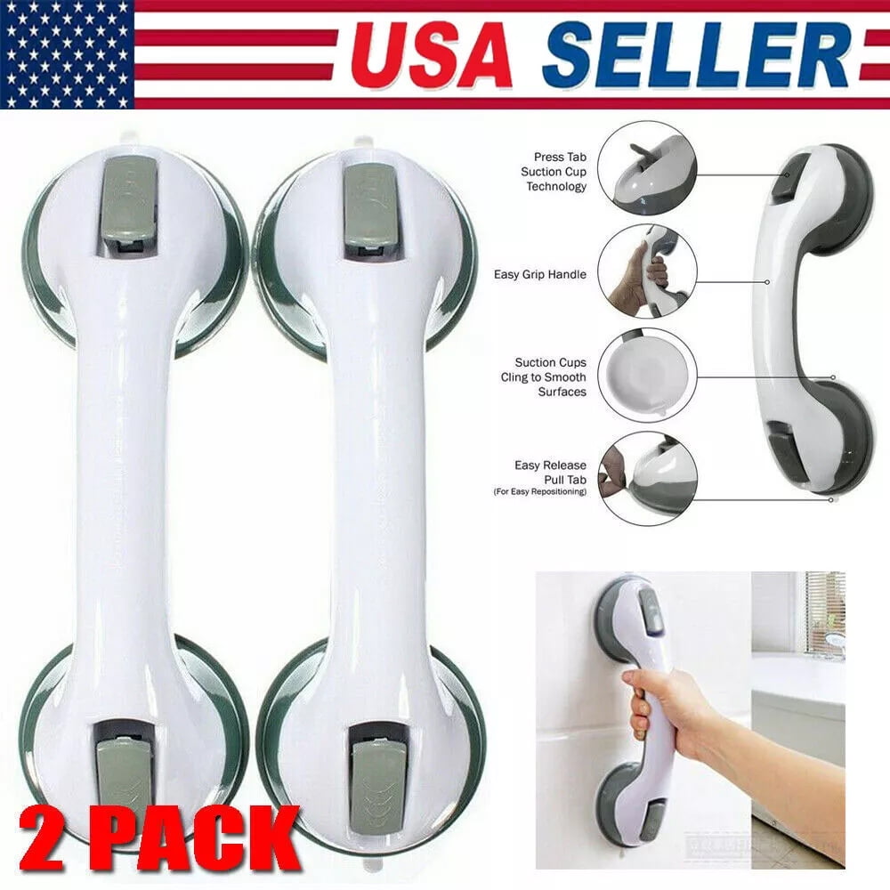 2PCS Bathroom Safety Support Grab Handle Bath Shower Suction Grip Hand ...