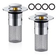 Sink Drain Strainer, 2 Pcs Anti-Clogging 304 Stainless Steel Waterproof ...