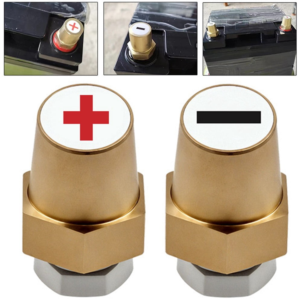 2PCS Battery Adapter Terminals Car Battery Connections Positive and ...