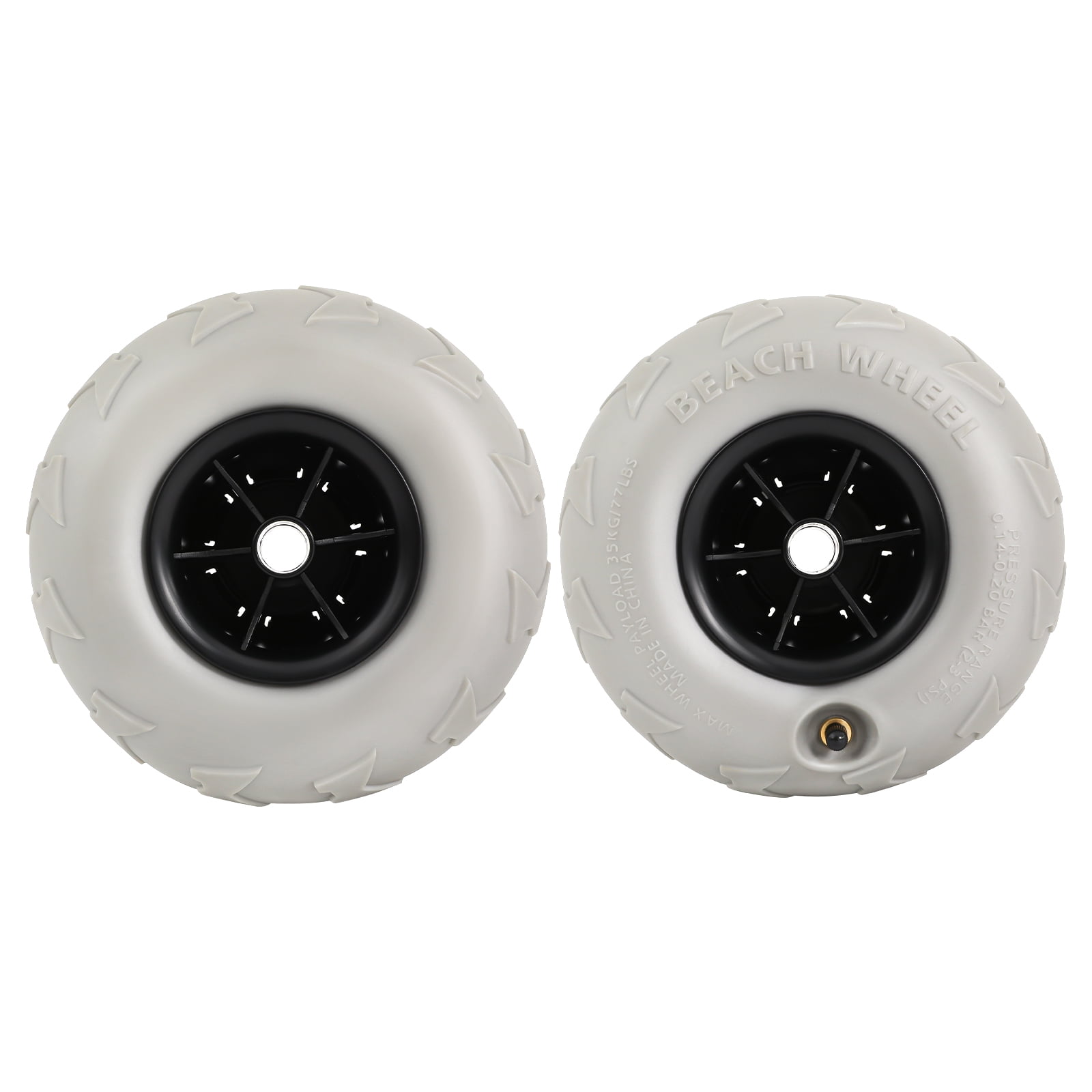 2PCS Beach Cart Inflatable Wheels 9in PVC Replacement Beach Sand Tires ...
