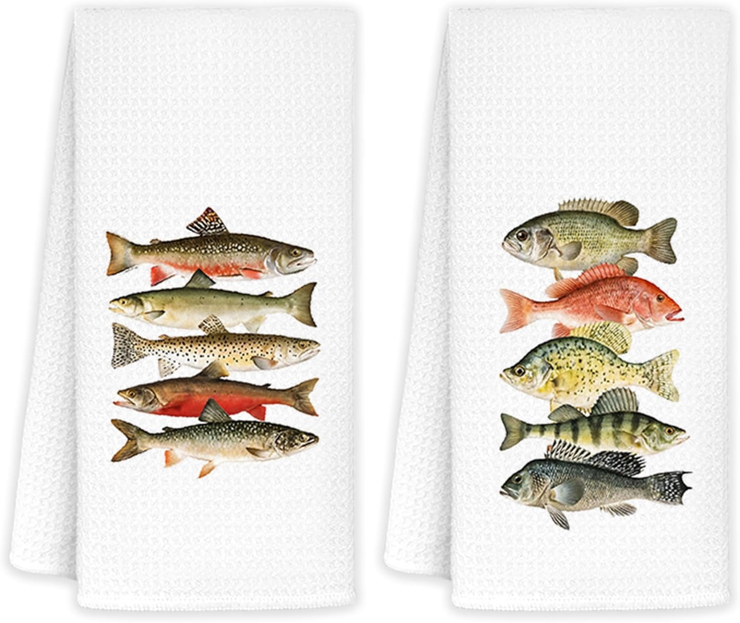 2PCS Beach Coastal Kitchen Towels, Nautical Beachy Hand Towels for ...