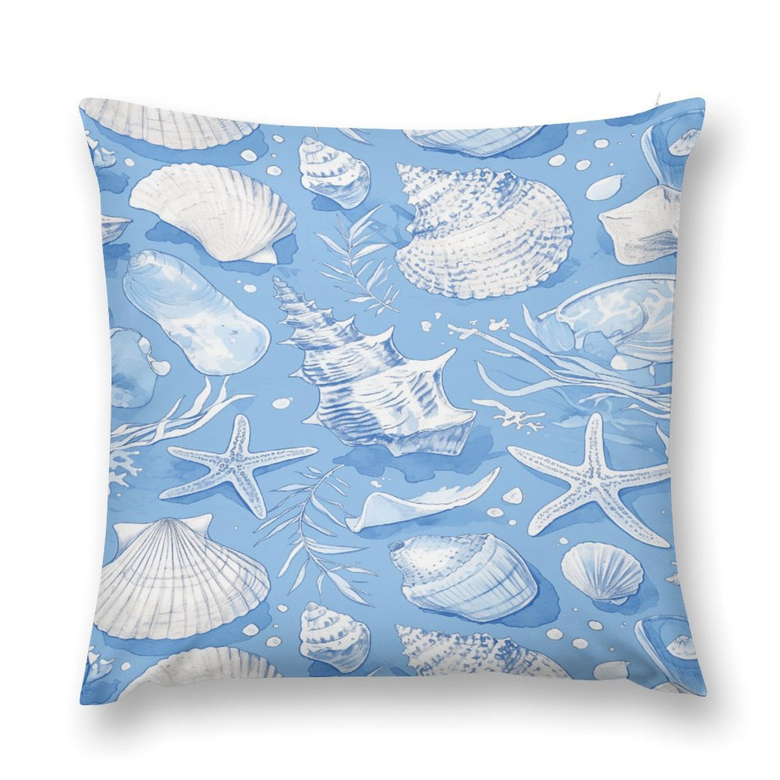 2PCS Beach Seashell Starfish Pillow Cover Decorative Square Cushion ...