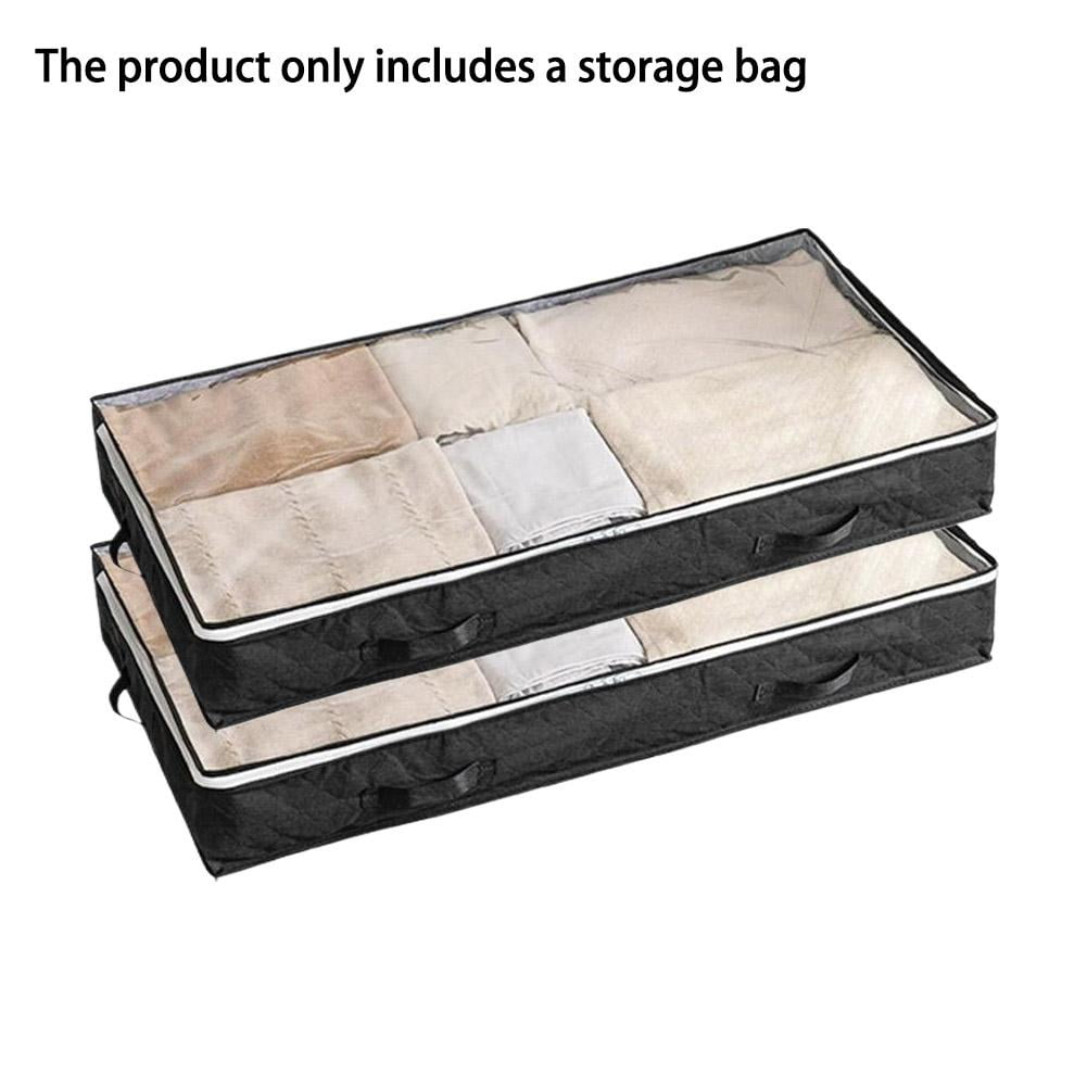 2PCS Under Bed Storage, 90L Collapsible Closet Containers Organizers ...