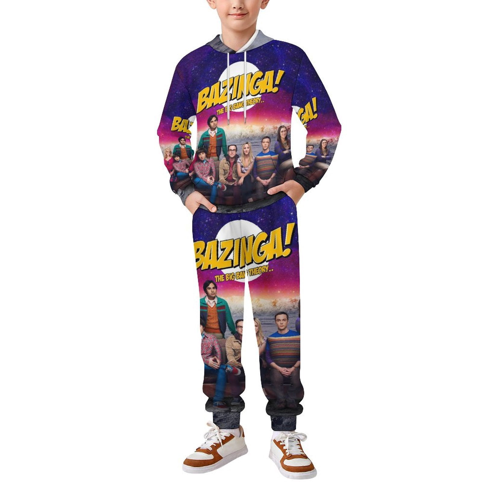 2PCS Big Small B-ang The-0r Tracksuit Outfit Hoodie Sweatshirt & Jogger ...