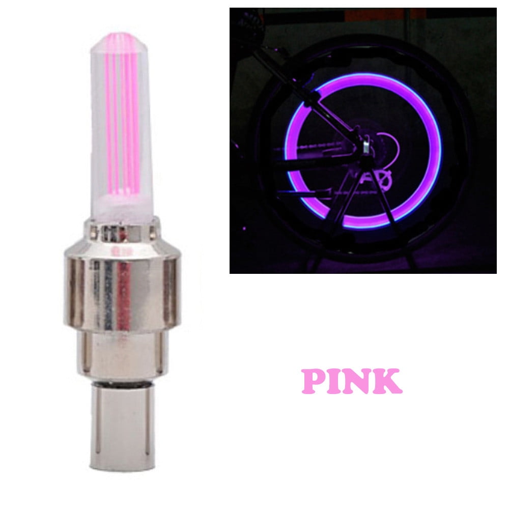 2PCS Bike Car Motorcycle Wheel Tyre Valve Cap Flash LED Light for ...
