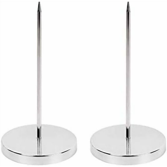 2PCS Bill Fork, Rod Paper Holder Spike, Stainless Steel Check Bill ...