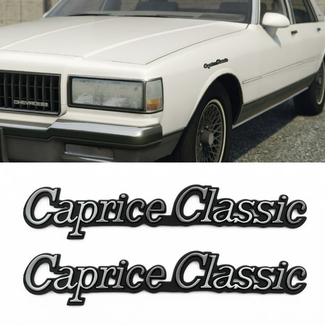 Caprice Classic 2PCS Black Chrome Badges, 1977-1984 Car Front Fender ...