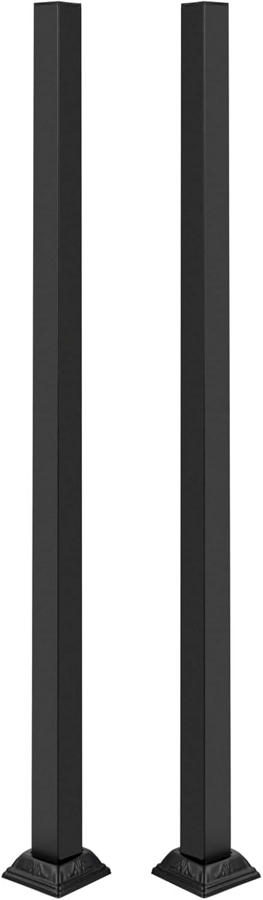 2PCS Black Deck Railing Wrought Iron Handrail Post Kit, 38/48/60 inch ...