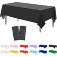 2PCS Black Plastic s 54 x 108 Inch, Disposable Table Cloths Rectangle ...